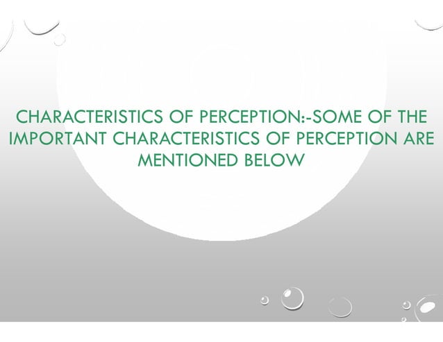 Perception | PPT