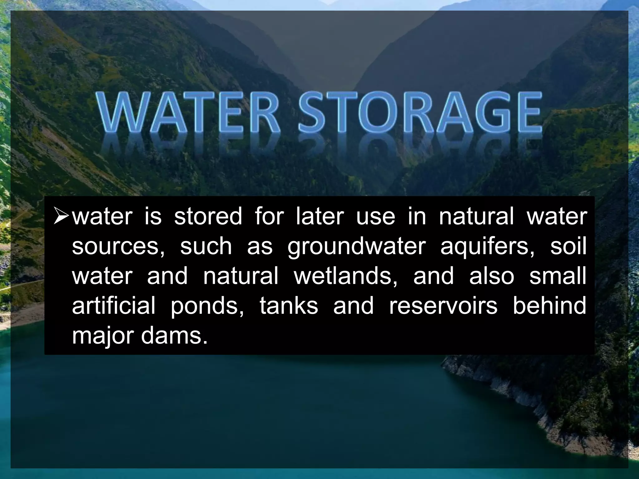 Water Storage | PPTX
