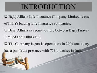 Bajaj Allianz life Insurance Company | PPTX
