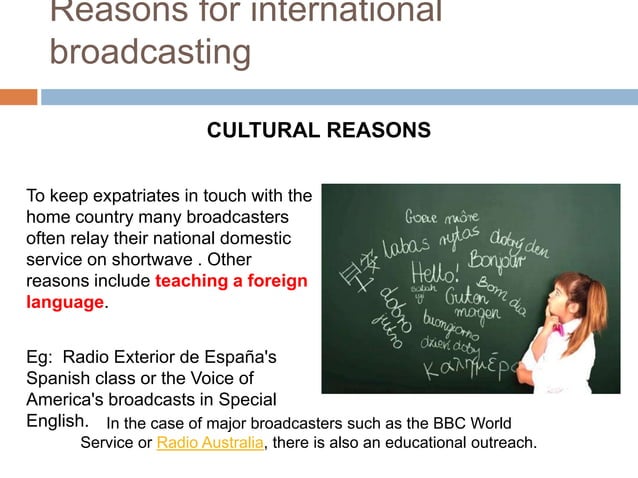 INTERNATIONAL BROADCASTING | PPTX | World/International Music | Music