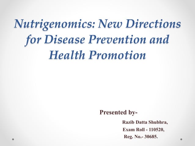 Nutrigenomics | PPTX