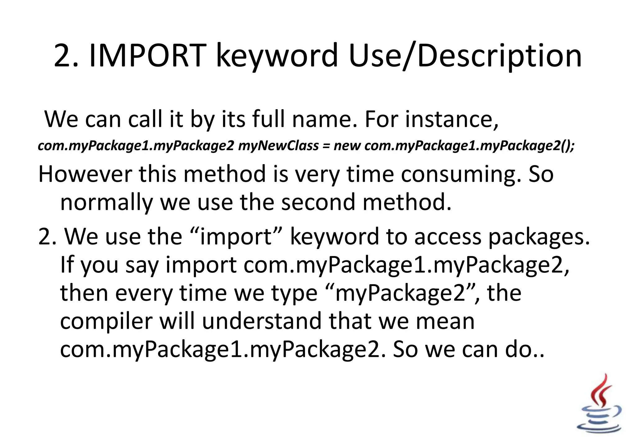 Package In Java | PPTX
