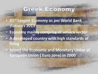 Greece Crisis | PPTX | Financial Crisis | Economy