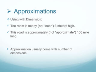 dimensions&approximation | PPTX