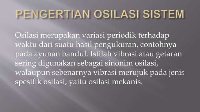 osilasi sistem | PPTX