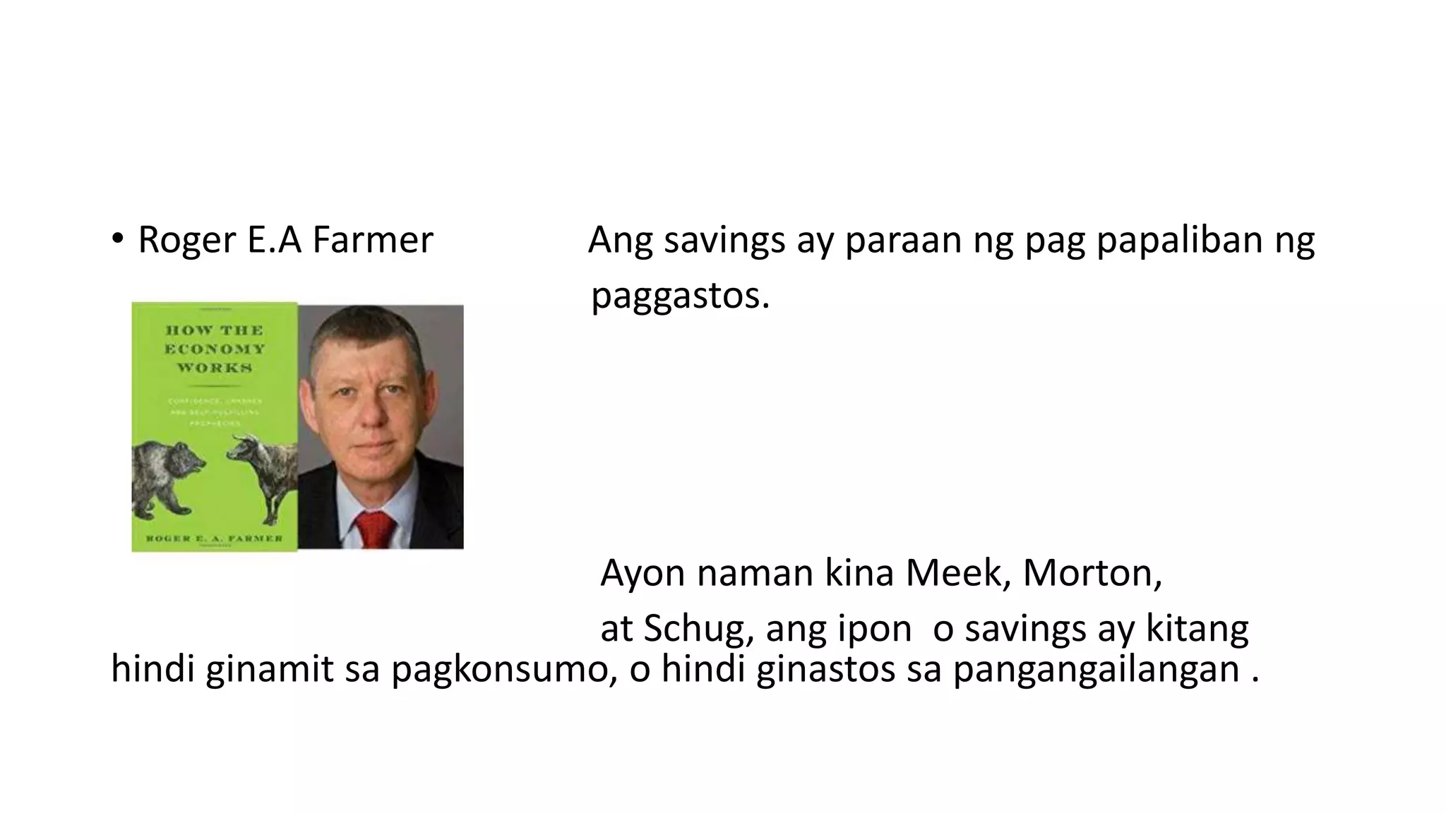 Ugnayan ng Kita,Pagkonsumo at Pagiimpok | PPTX