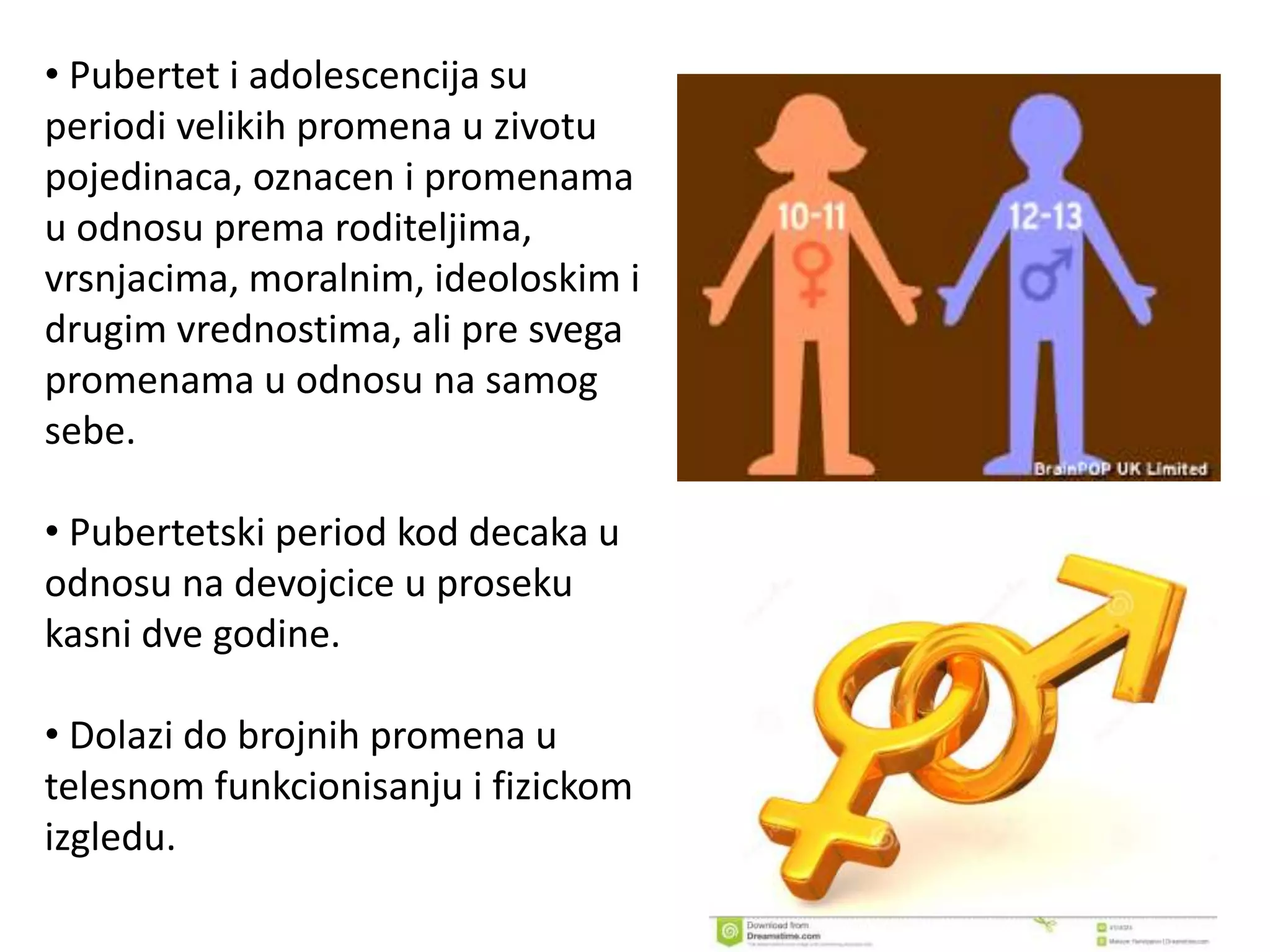 Pubertet i adolescencija | PPTX