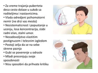 Pubertet i adolescencija | PPTX