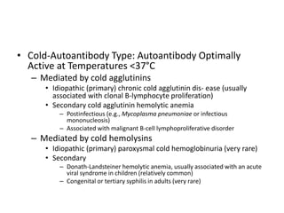 Hemolytic anemia Цус задралын цус багадалт Олдмол | PPTX