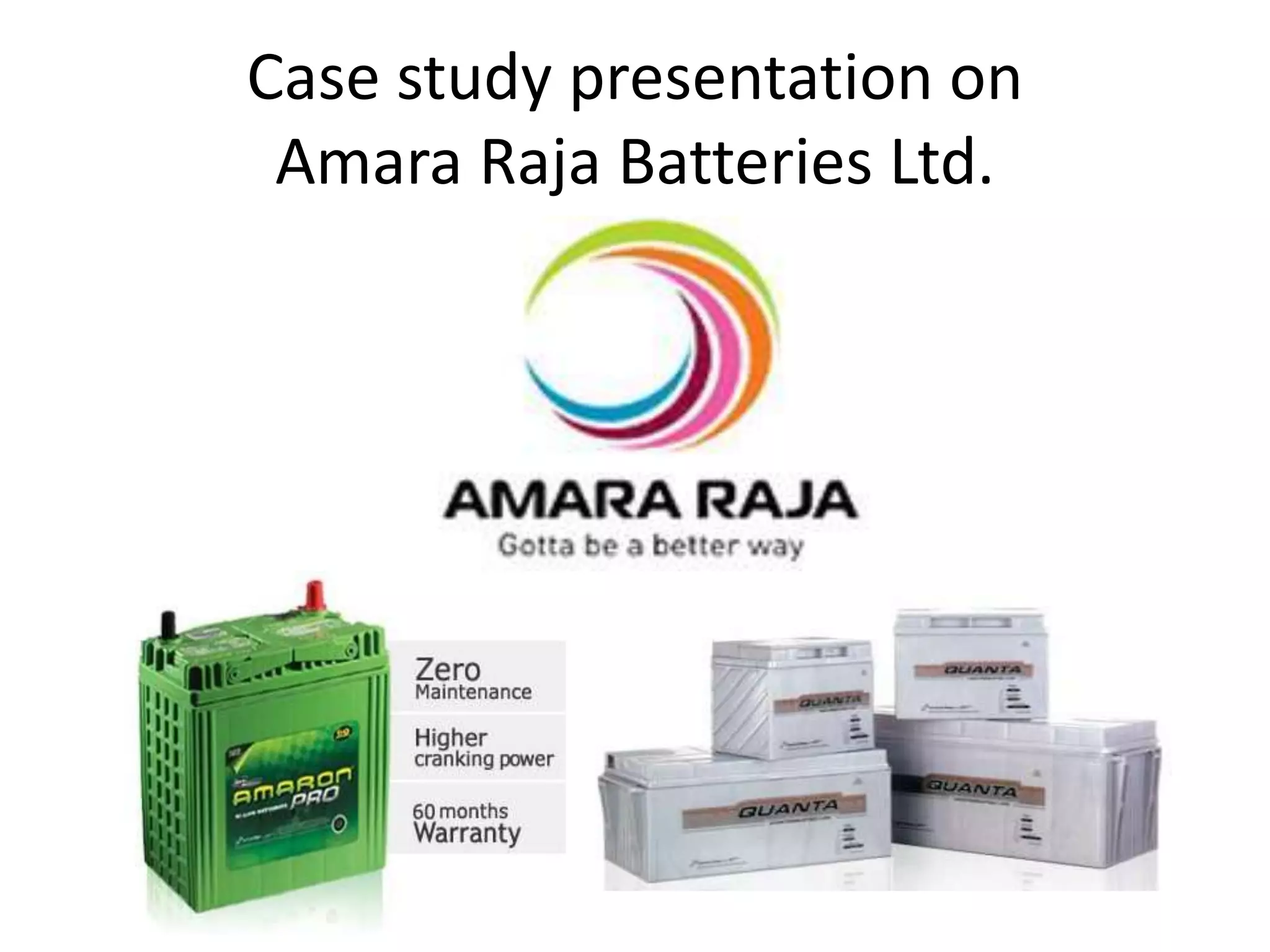 Amara Raja Batteries Ltd | PPTX