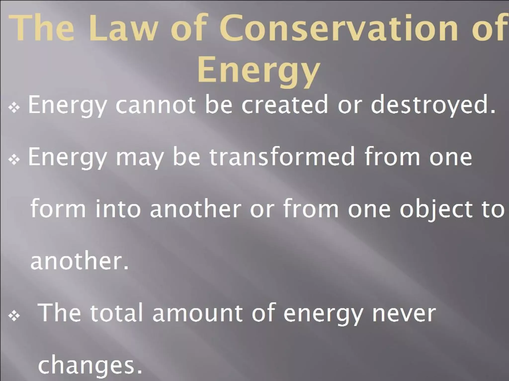 Law of Conservation of Energy | PPT
