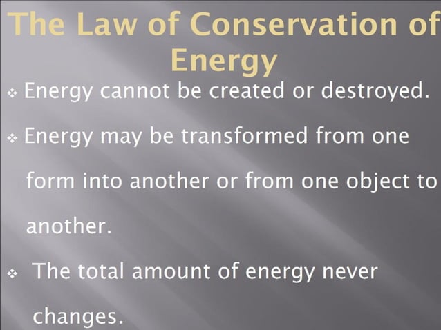 Law of Conservation of Energy | PPT