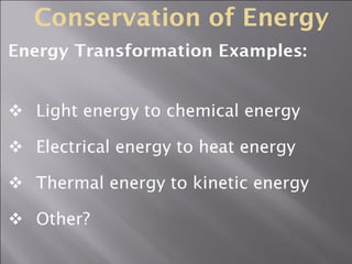 Law of Conservation of Energy | PPT