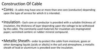 Underground Cables | PPTX