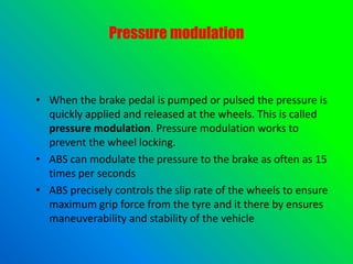 ANTI LOCK BRAKING SYSTEM | PPT