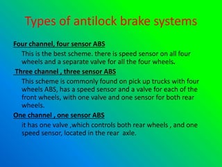 ANTI LOCK BRAKING SYSTEM | PPT
