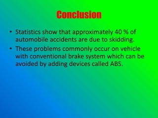 ANTI LOCK BRAKING SYSTEM | PPT
