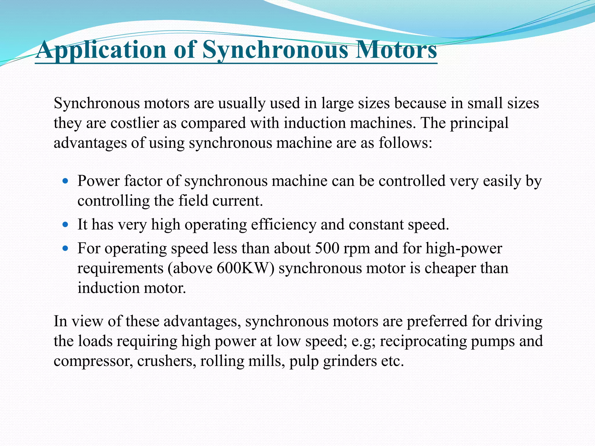 Synchronous motor drive | PPTX