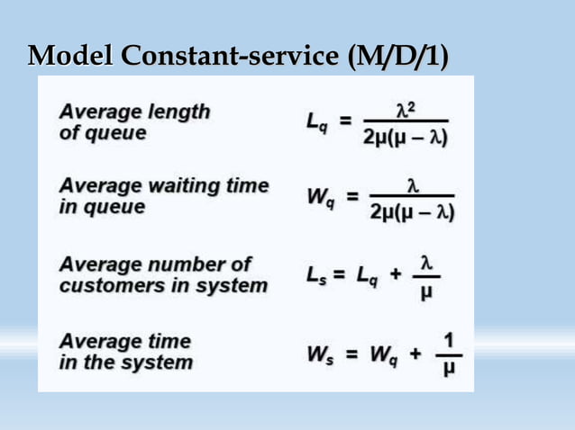 Queueing Theory Waiting Line Model Heizer And Render Pptx