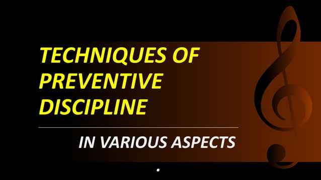 PREVENTIVE DISCIPLINE | PPTX | Education