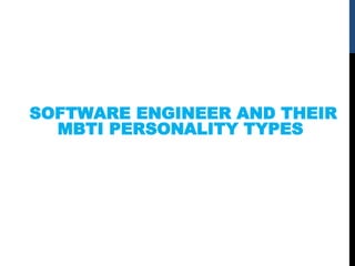 MBTI PERSONALITY TYPES | PPT
