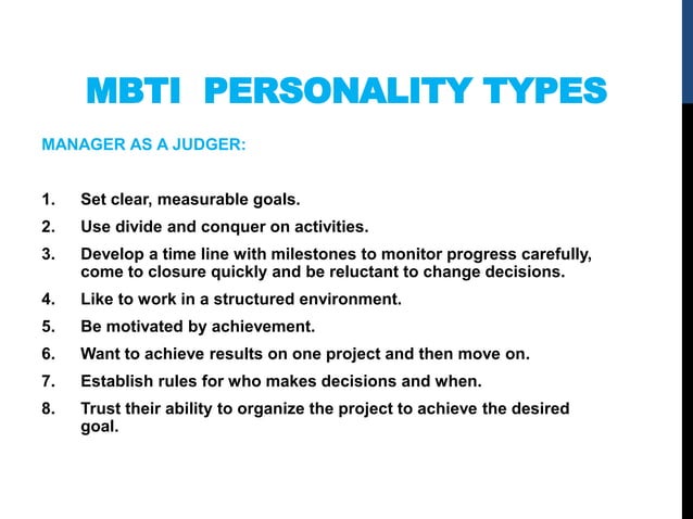 MBTI PERSONALITY TYPES | PPT