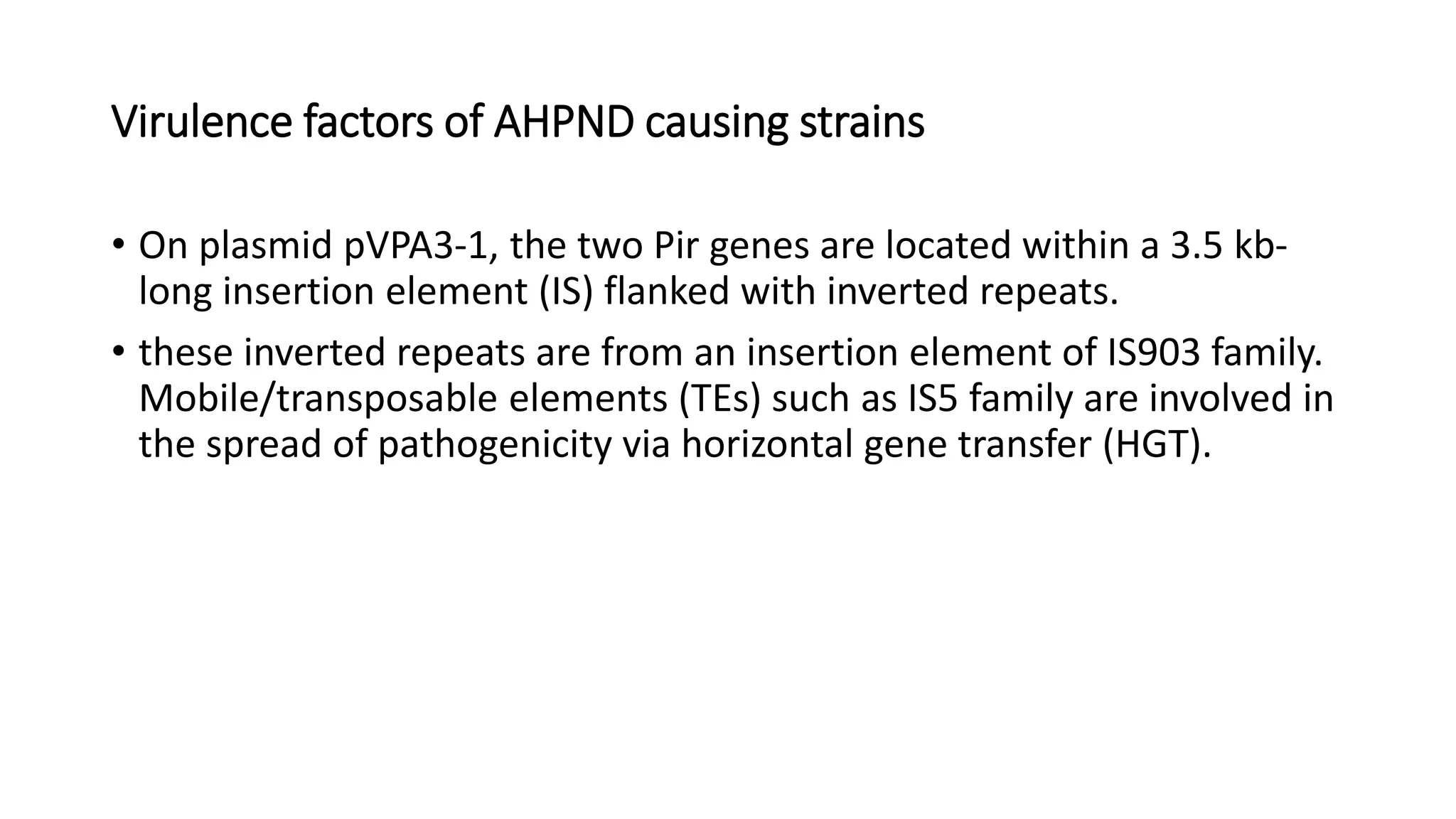 Presentation 2.5 Ecology, virulence factors and global spread of ...
