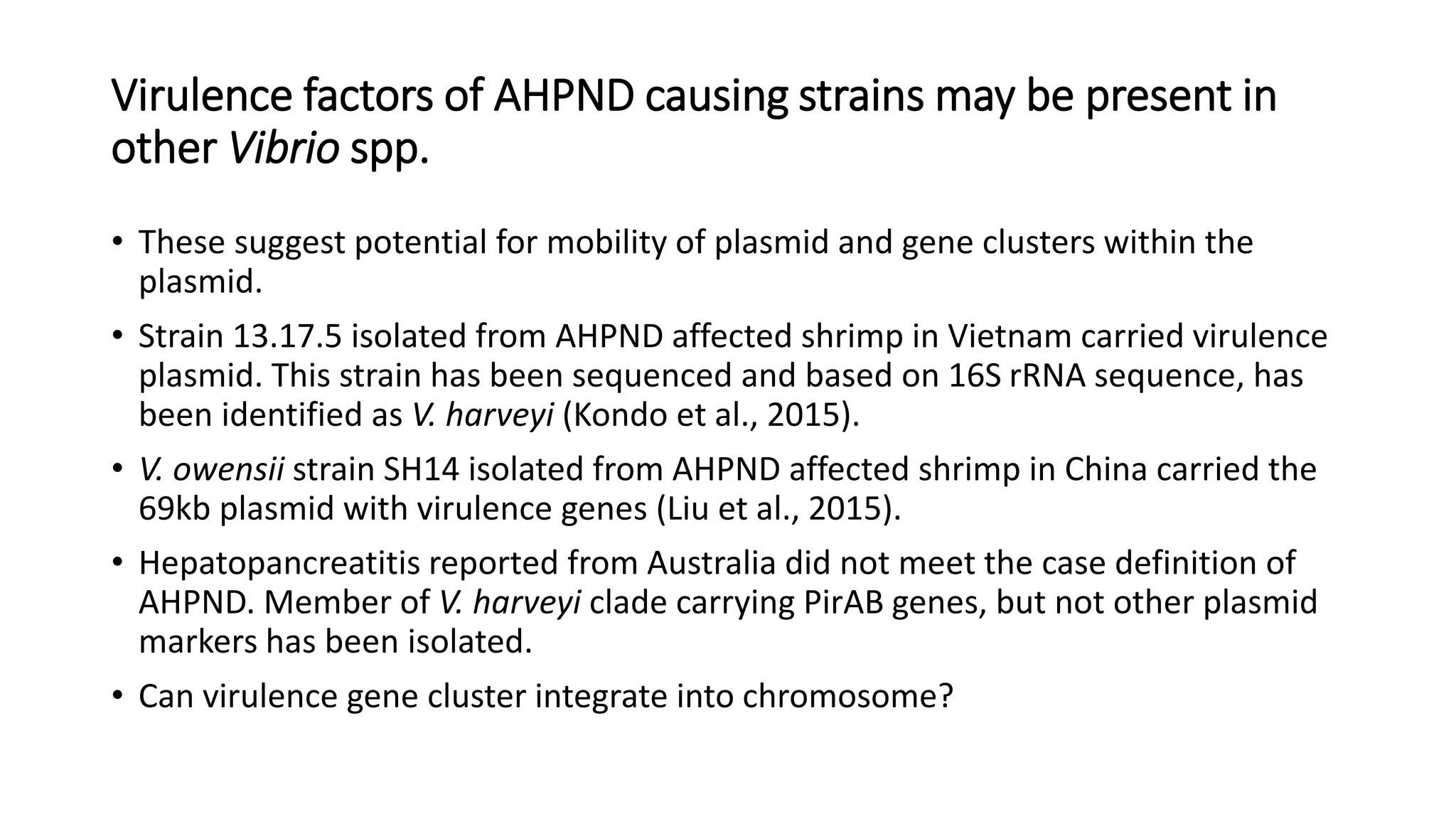 Presentation 2.5 Ecology, virulence factors and global spread of ...