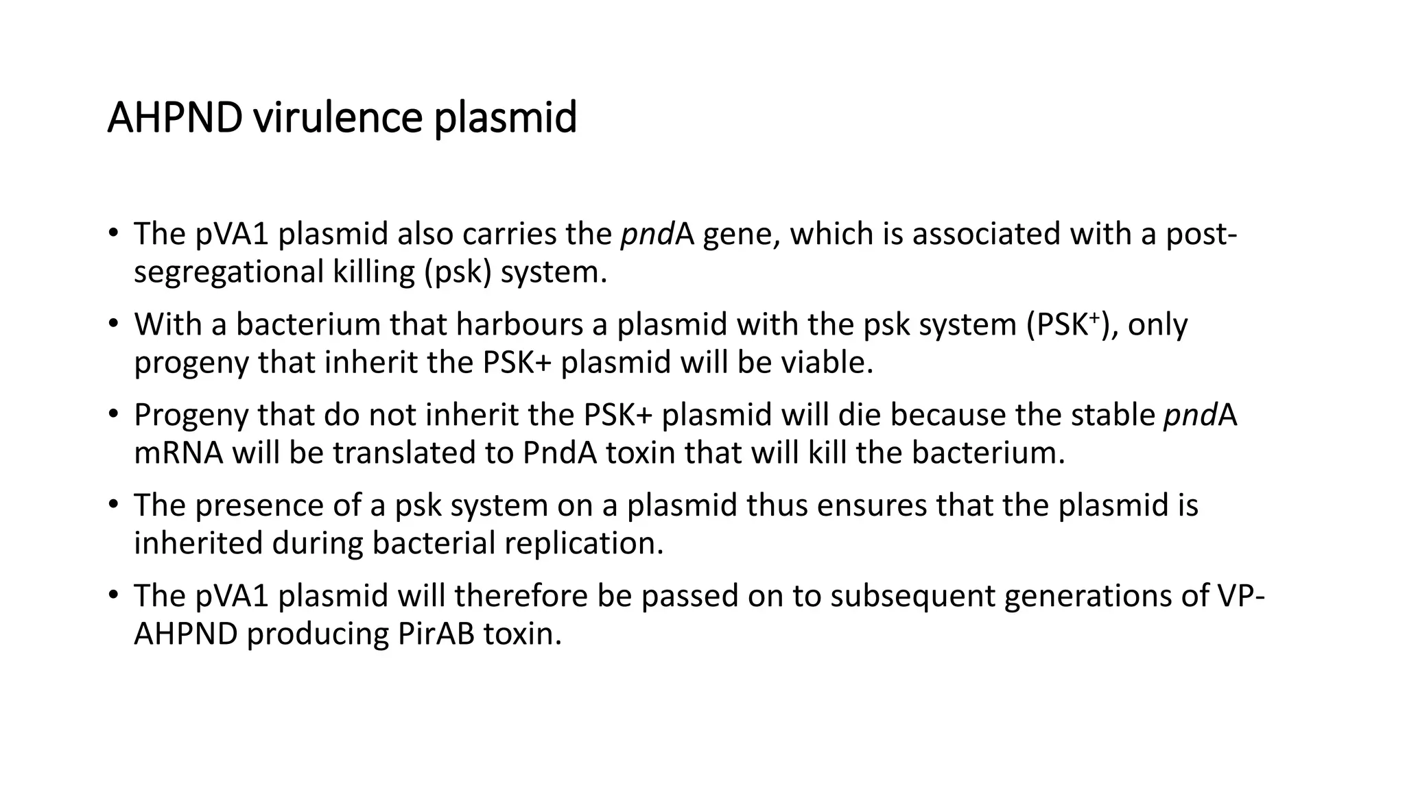 Presentation 2.5 Ecology, virulence factors and global spread of ...