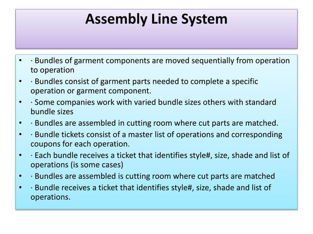 garment production system | PPT