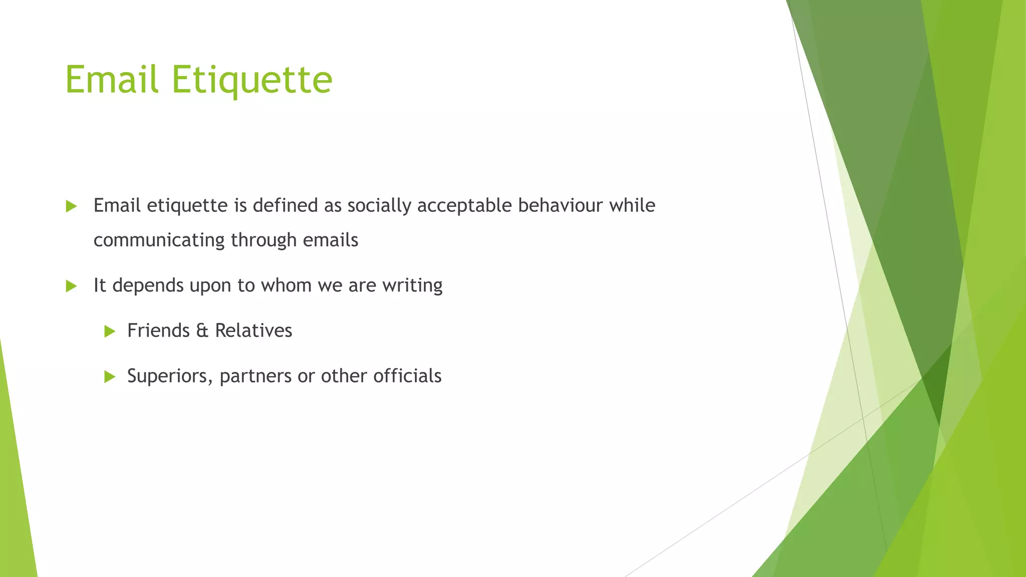 Email Etiquette | PPTX