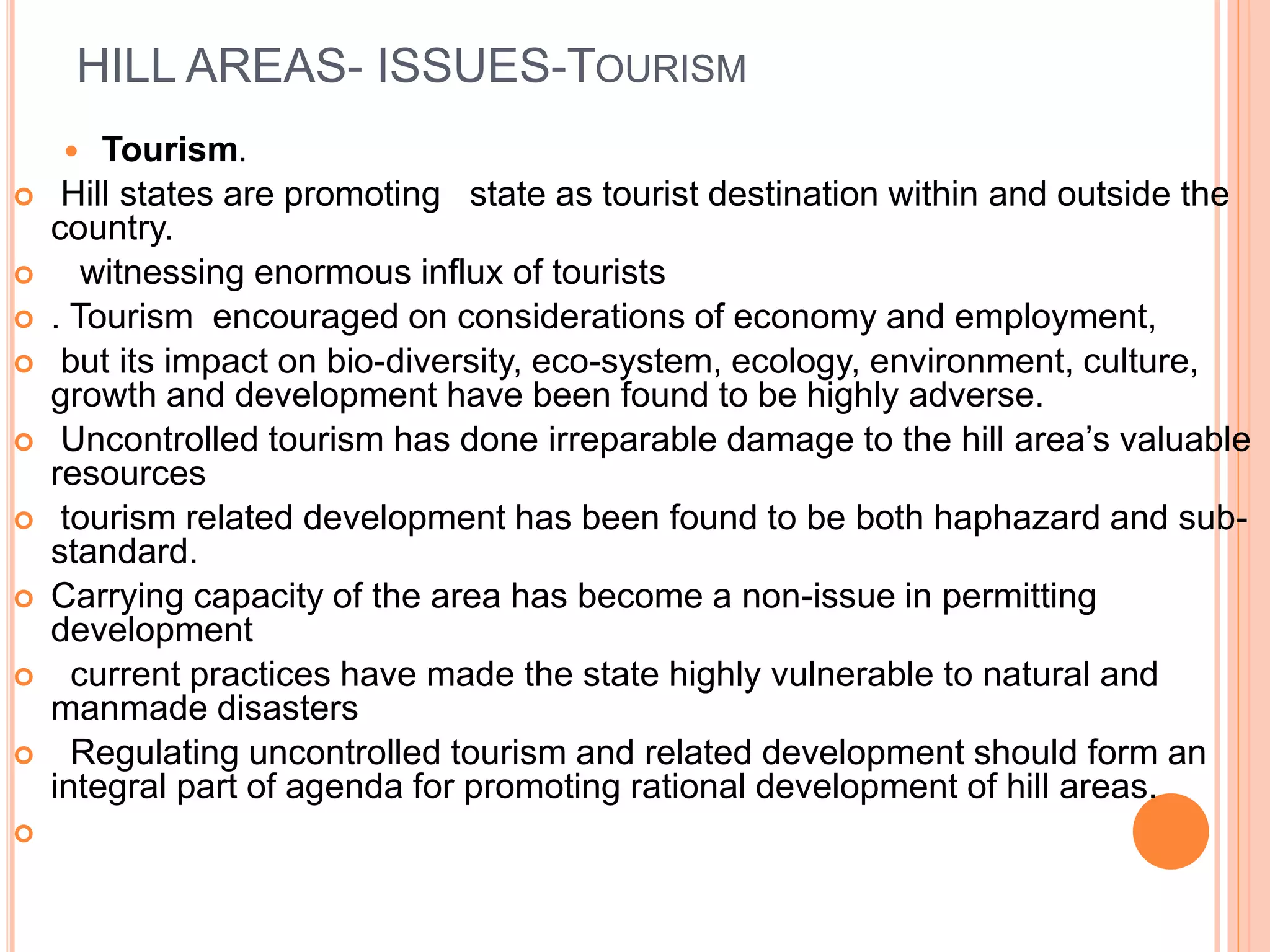 PROMOTING SUSTAINABLE DEVELOPMENT OF HILL AREAS- ISSUES AND OPTIONS | PPT