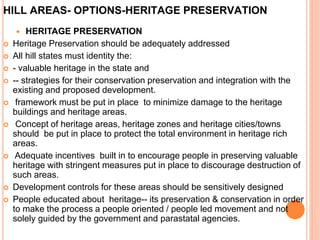 PROMOTING SUSTAINABLE DEVELOPMENT OF HILL AREAS- ISSUES AND OPTIONS | PPT