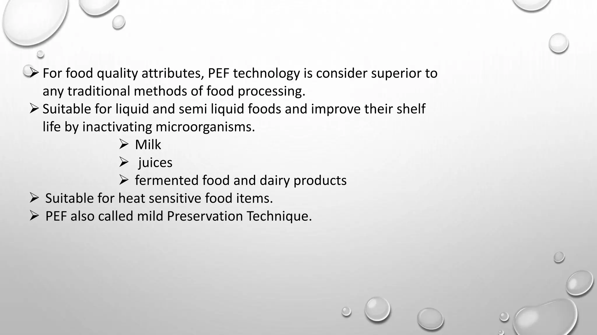 pulsed electric field A new technology for food preservation | PPT