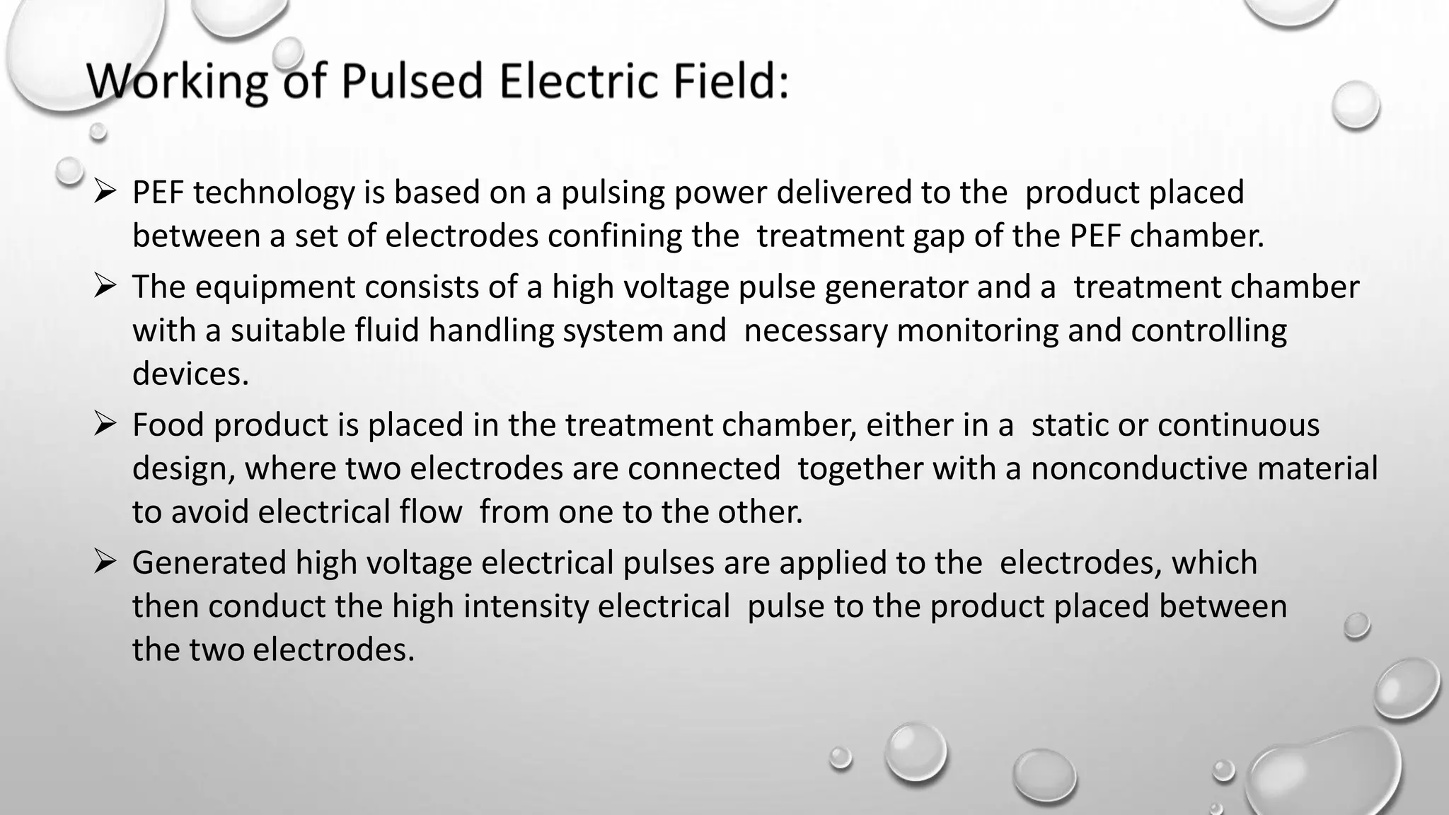 pulsed electric field A new technology for food preservation | PPT