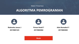 Presentasi Algoritma Pemrograman | PPTX
