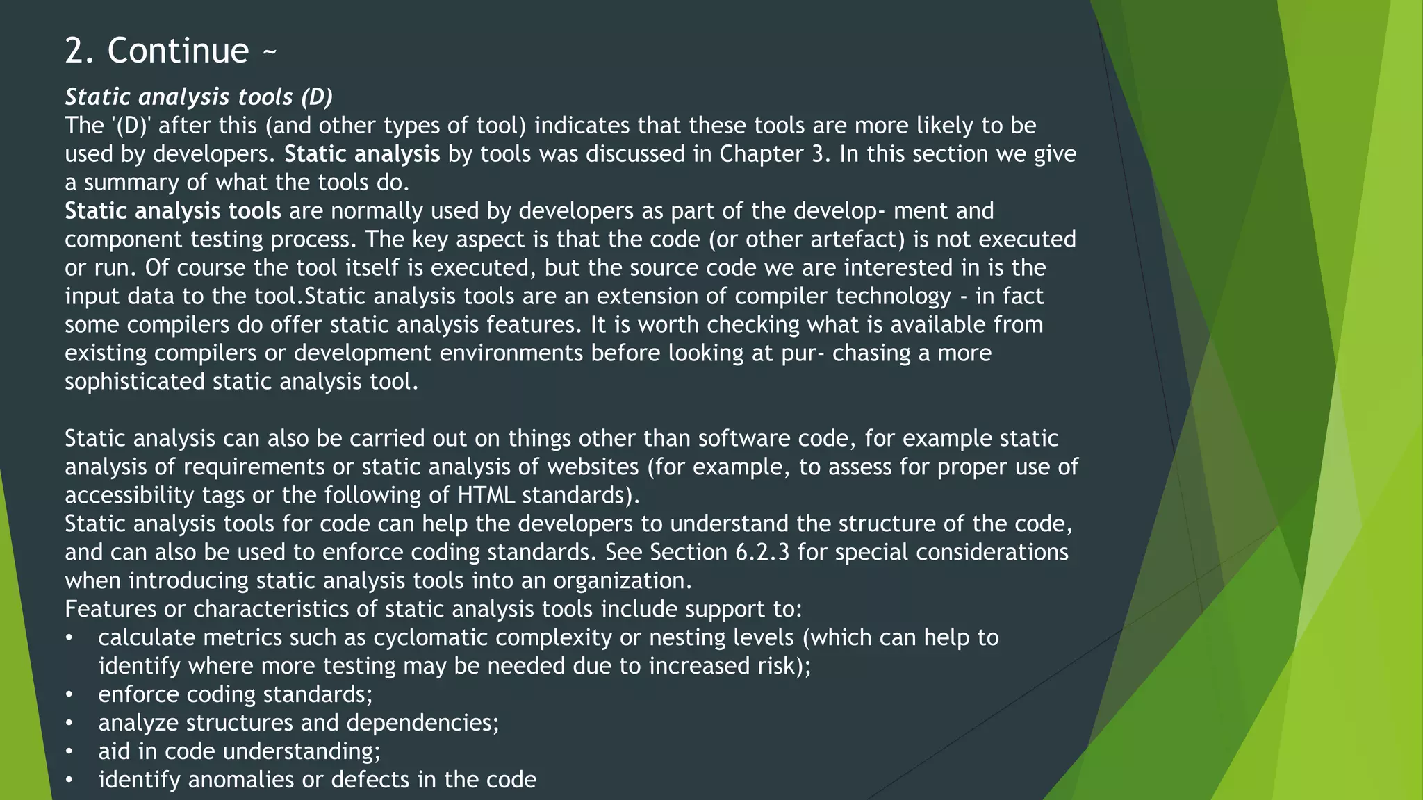 Tools support for testing | PPT