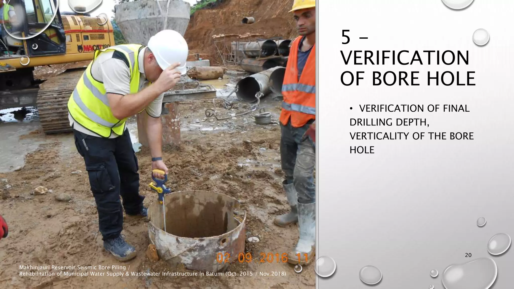 Seismic concrete Bore Piles at Makhinjauri water supply reservoir | PPTX