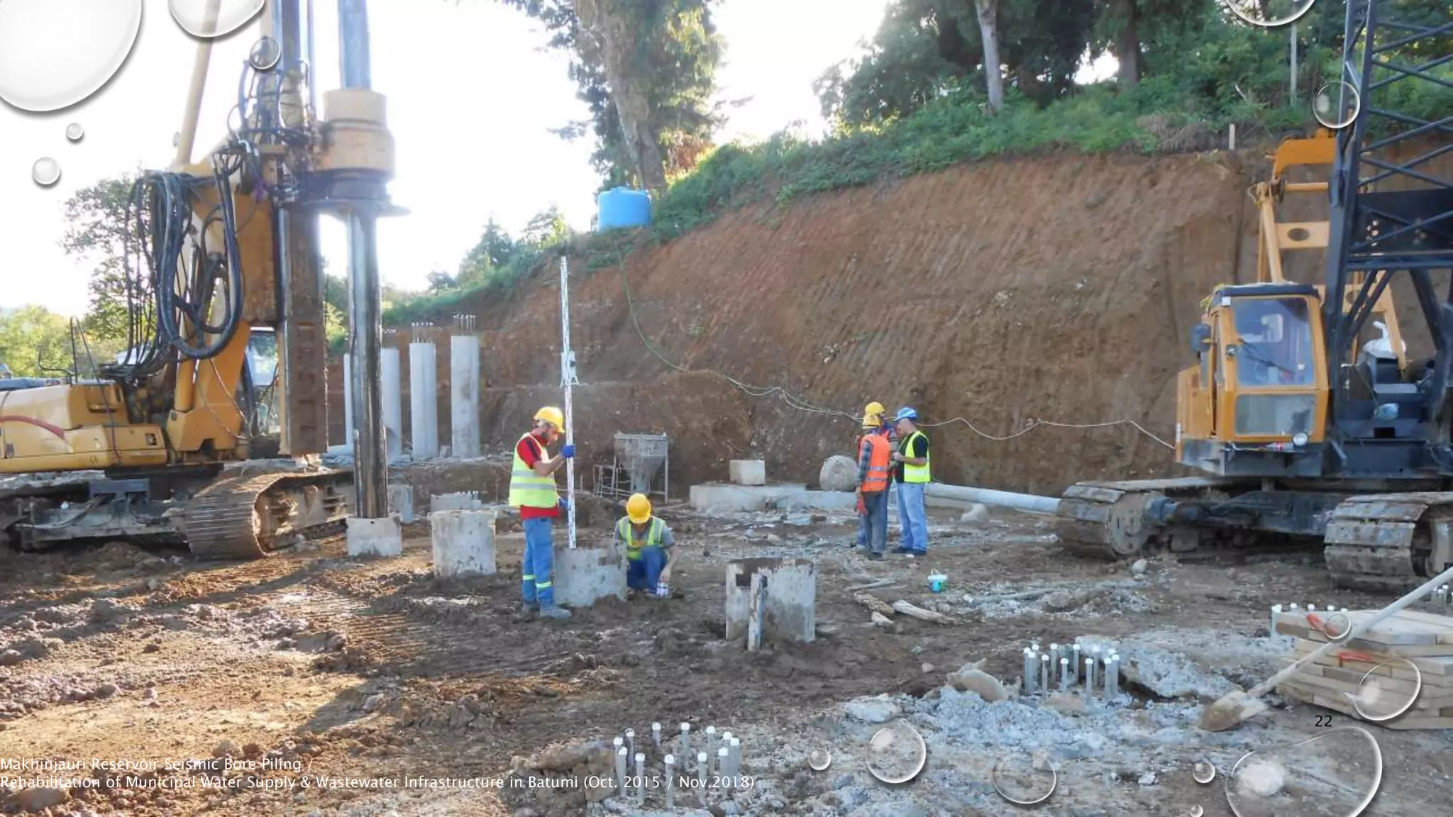 Seismic concrete Bore Piles at Makhinjauri water supply reservoir | PPTX