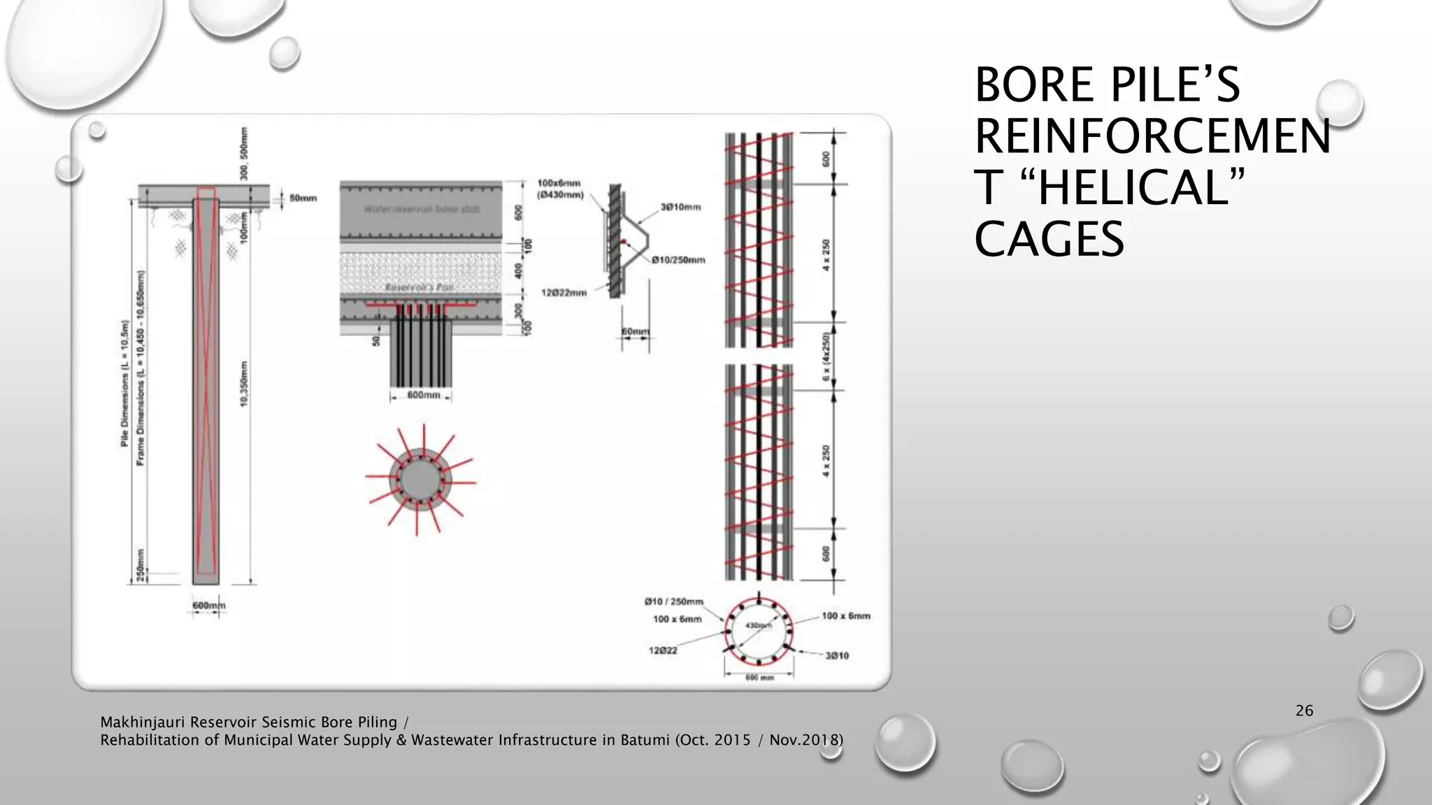 Seismic concrete Bore Piles at Makhinjauri water supply reservoir | PPTX