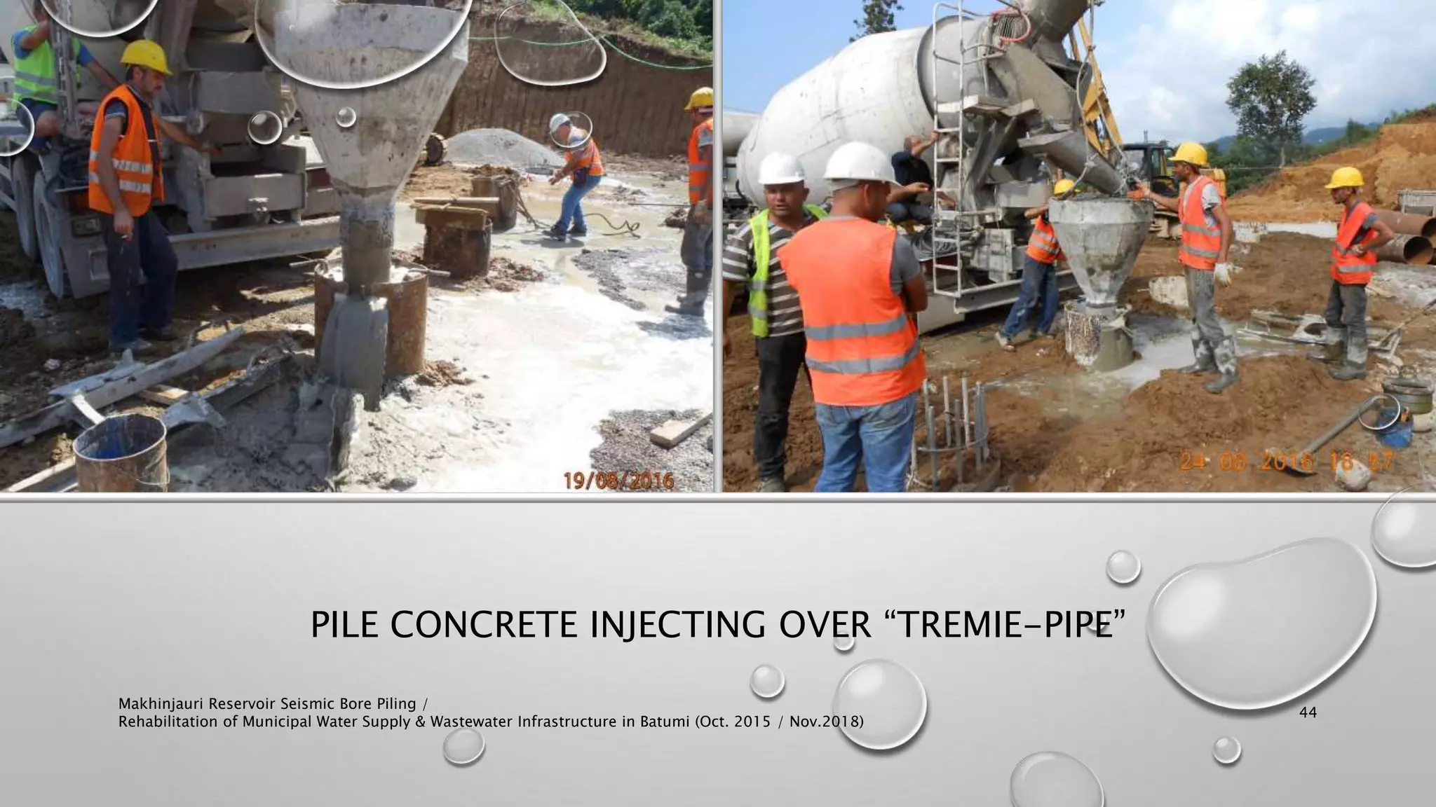 Seismic concrete Bore Piles at Makhinjauri water supply reservoir | PPTX