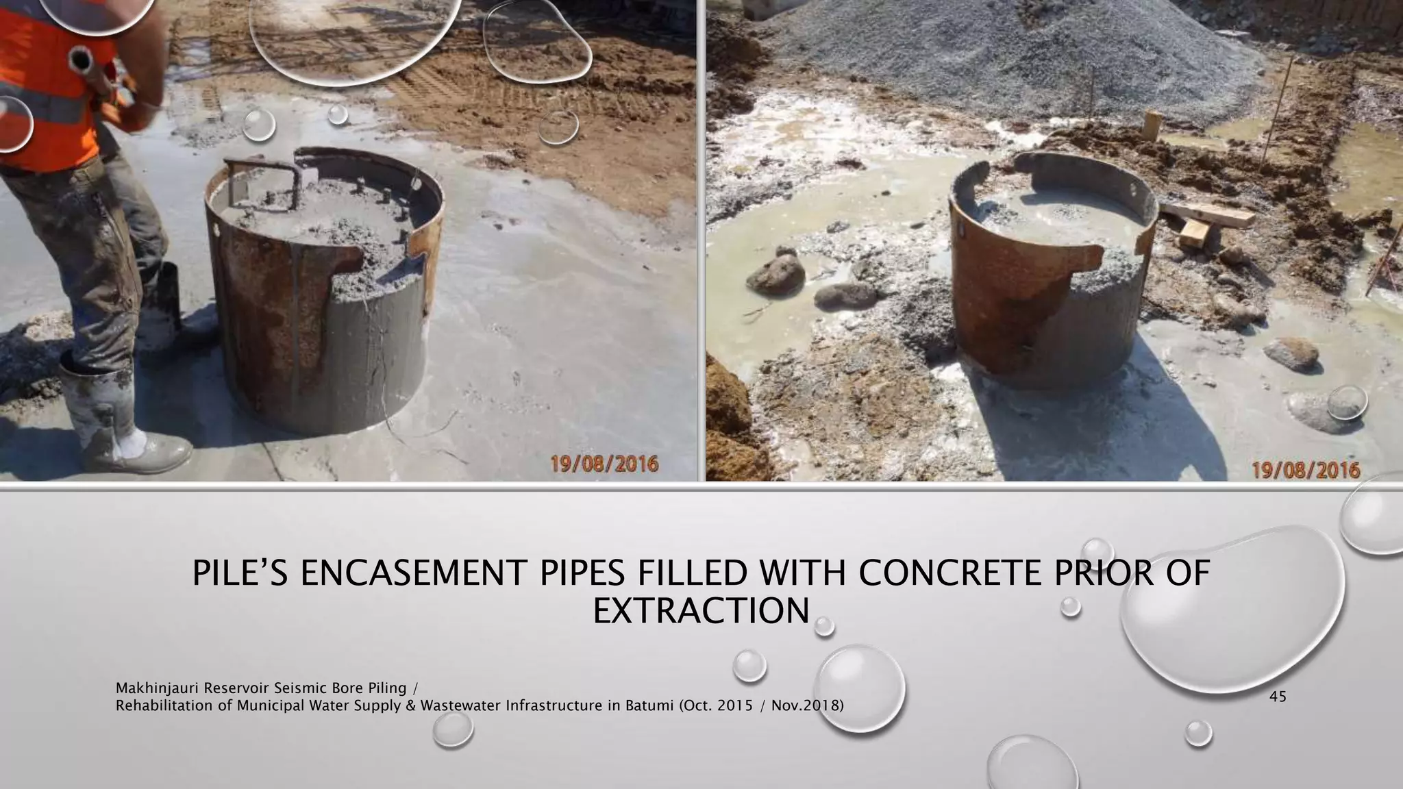 Seismic concrete Bore Piles at Makhinjauri water supply reservoir | PPTX
