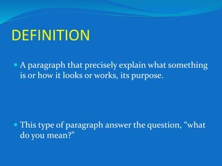 narration and paragraph development | PPTX