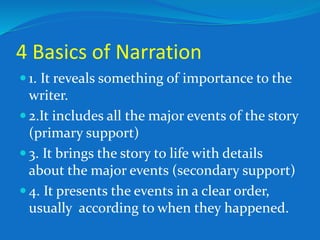 narration and paragraph development | PPTX