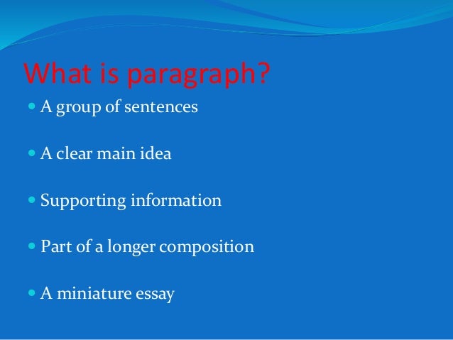 narration and paragraph development