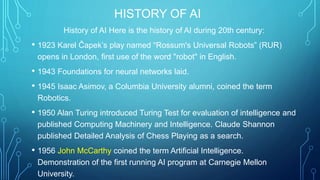 Artificial Intelligence power point presentation | PPTX | Artificial ...