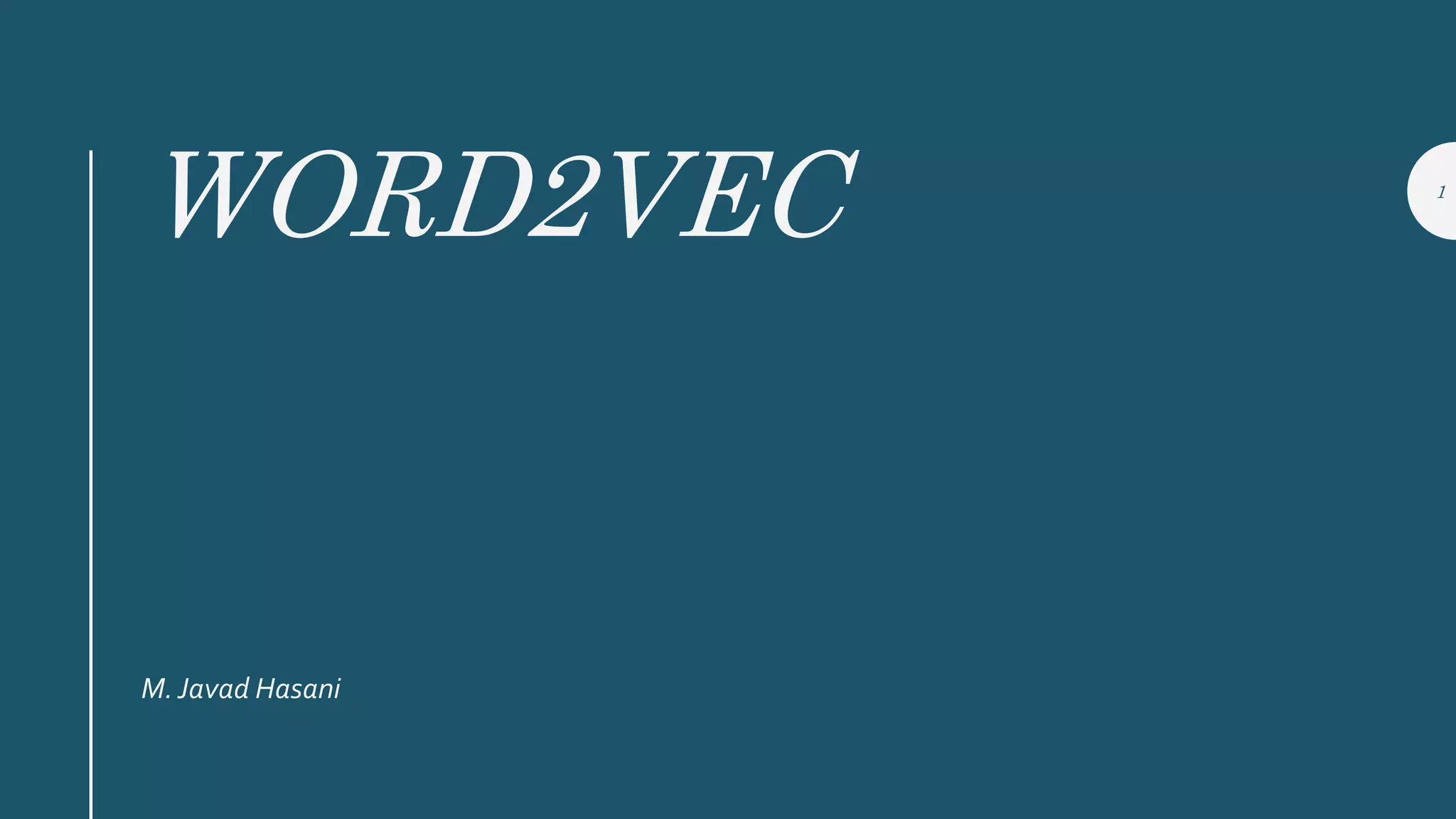 Word2Vec | PPTX