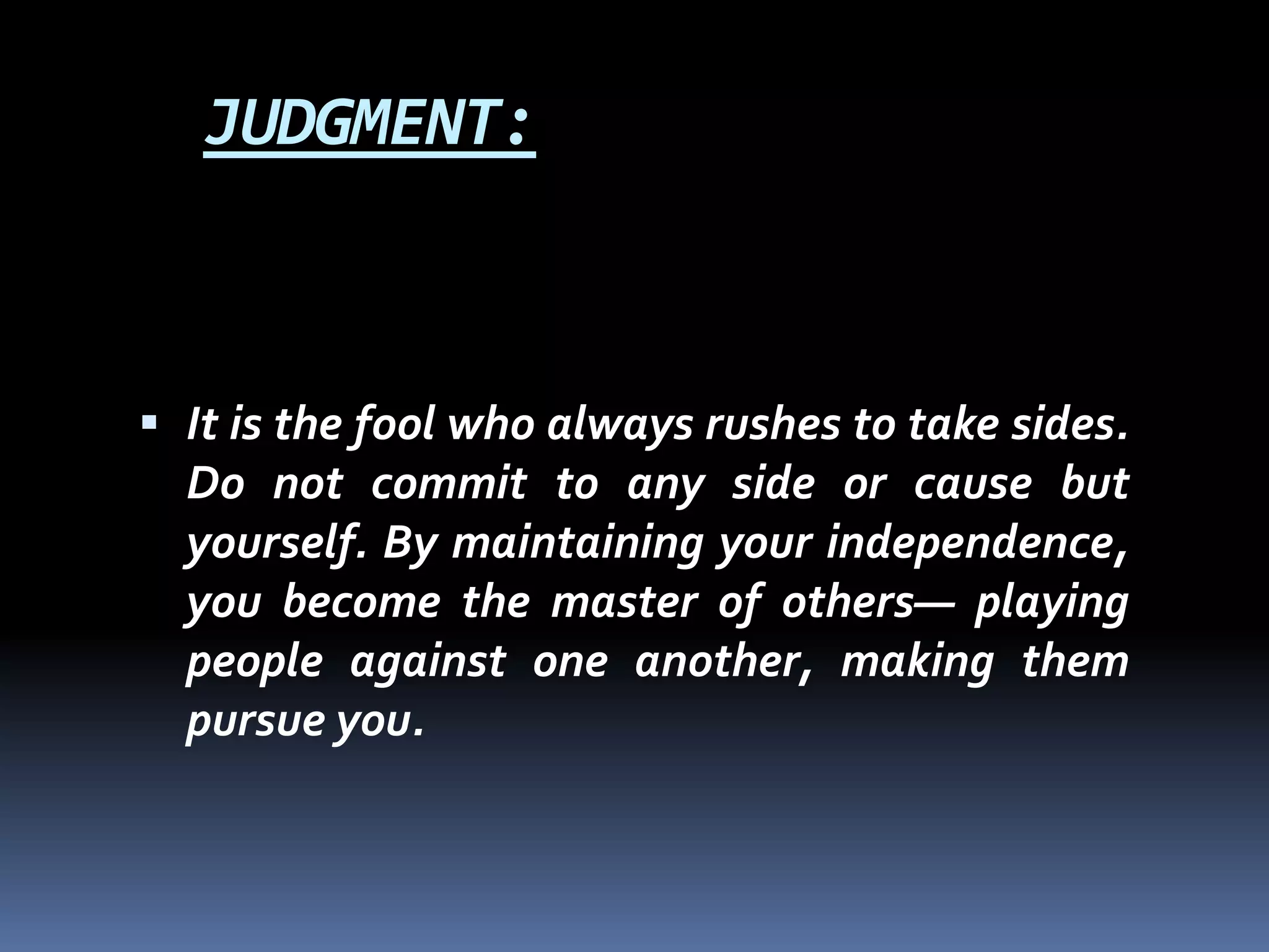 Do not Commit to Anyone | PPT