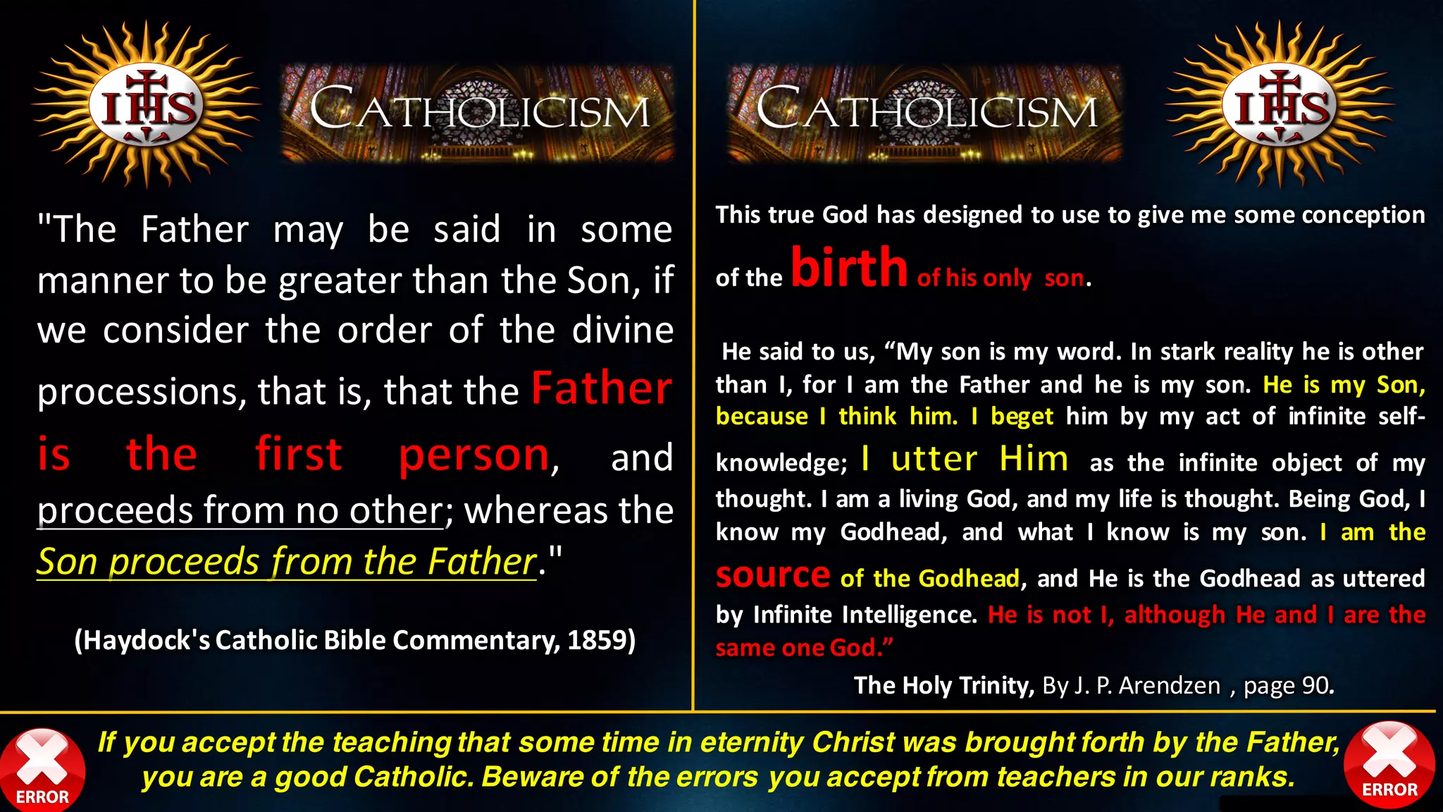 THE TRINITY - Catholic Trinity, Anti-Trinitarians, Adventism, Islam ...
