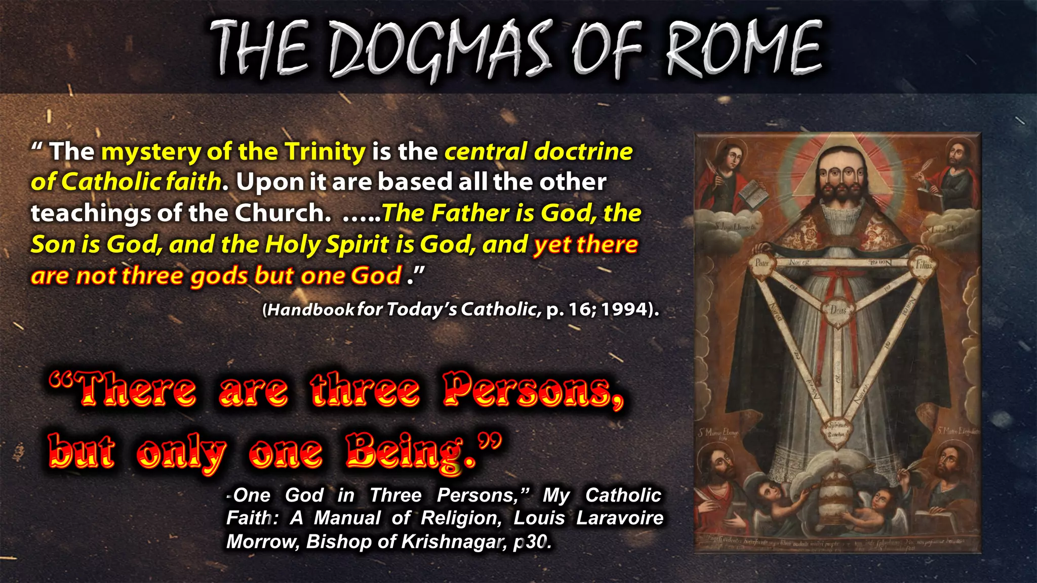 THE TRINITY - Catholic Trinity, Anti-Trinitarians, Adventism, Islam ...